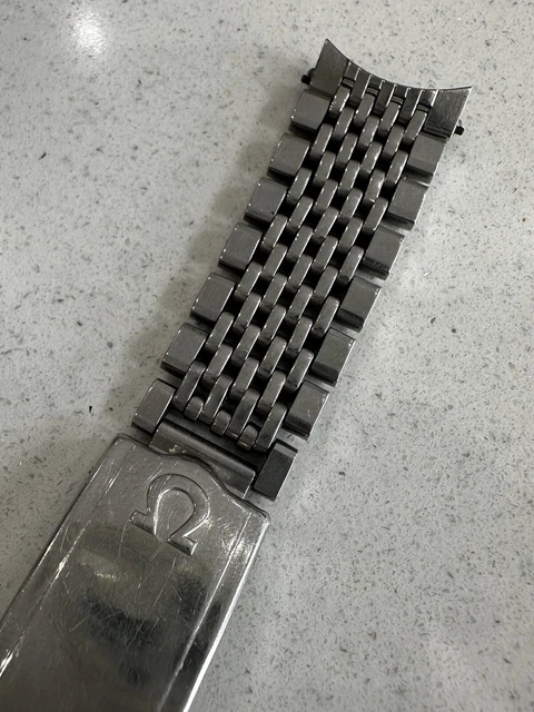 OMEGA FLAT BEADS Of Rice Bracelet For Seamaster 16mm No 70 End Links £ ...