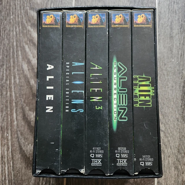 20TH ANNIVERSARY COLLECTION The Alien Legacy 5 VHS Tapes (VHS 1999) Box ...