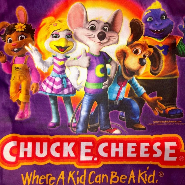 NEW! CHUCK E. Cheese | Where A Kid Can Be A Kid - Drawstring Prize Bag ...