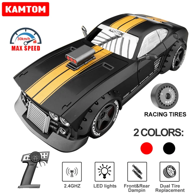 KAMTOM RC FOUR-WHEEL Drive Car 1 :32 Double Wheel Replace Drift Model ...