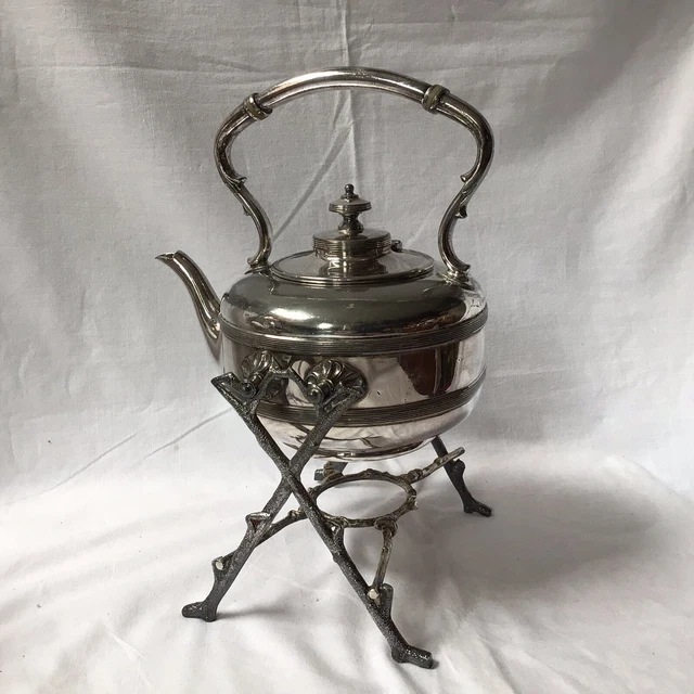 ANTIQUE C1890 JAMES Dixon & Son Silver Plate Spirit Kettle £55.00 ...