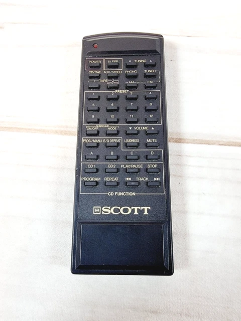 SCOTT RS1250 REMOTE AM/FM Stereo Receiver Dolby Surround System Genuine ...