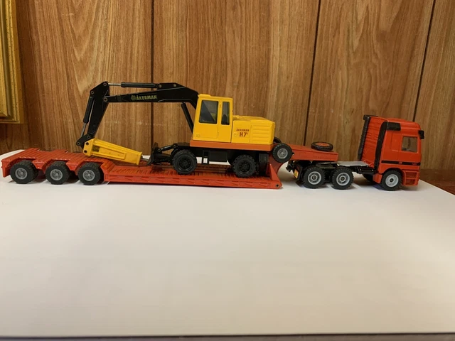 MERCEDES’ ACTROS JOAL Low Loader trailer & Akerman H7 MB ..Wsi NZG ...