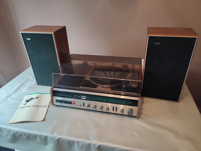 VINTAGE SONY HP-239 Stereo Music System Working Record Deck & Radio £49 ...