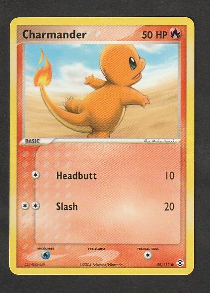 CHARMANDER 58/112 POKEMON Card EX FireRed & LeafGreen - EX RossoFuoco e ...
