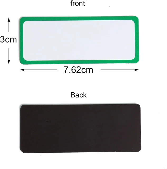 60 DRY ERASE Magnetic Labels: 3"X1.2" Blank Name Plates, Name Tags ...