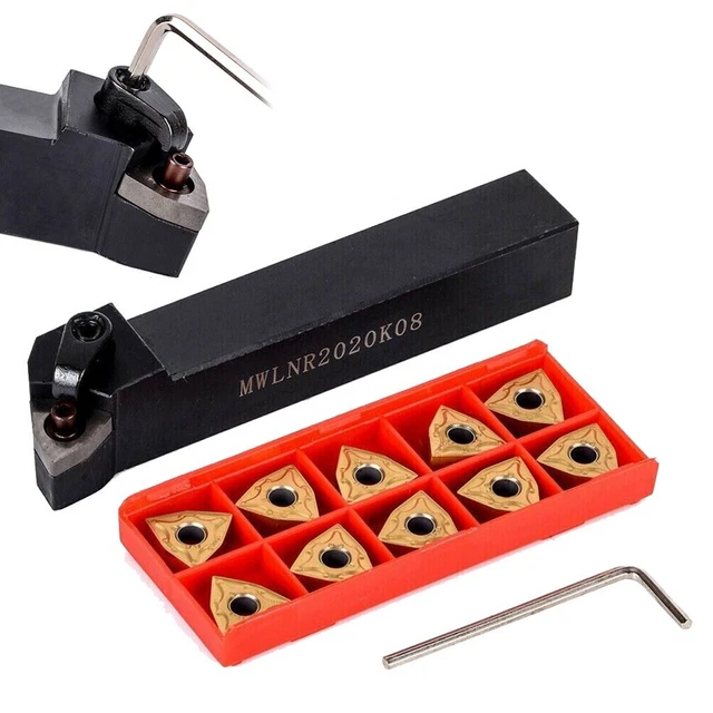 KIT D'OUTILS DE tournage pratique MWLNR2020K08 avec inserts et clé en carbure EUR 47,30 ...