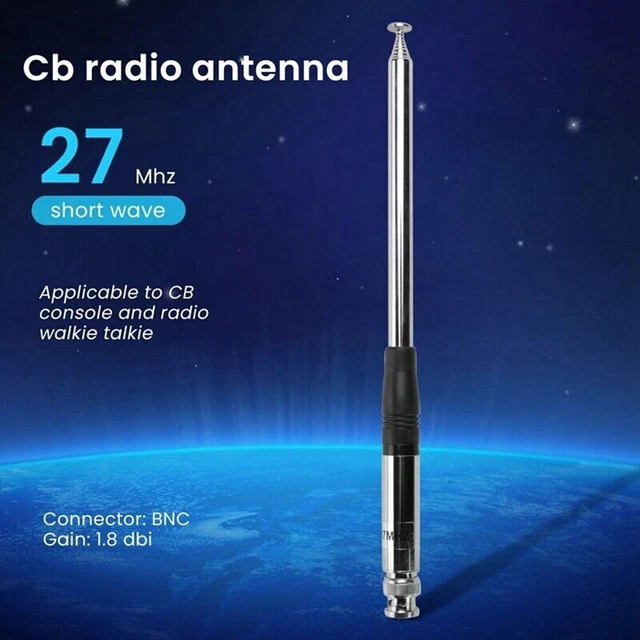 ANTENNE CB 27MHZ fiable tige extensible 9 pouces à 51 pouces Cobra Midland Maco EUR 19,92 ...