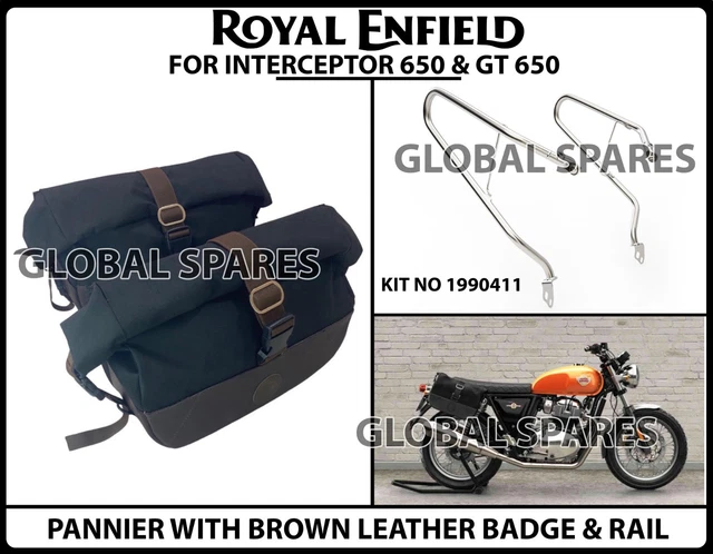 ROYAL ENFIELD INTERCEPTOR 650 & GT 650 "PANNIER WITH BROWN LEATHER ...