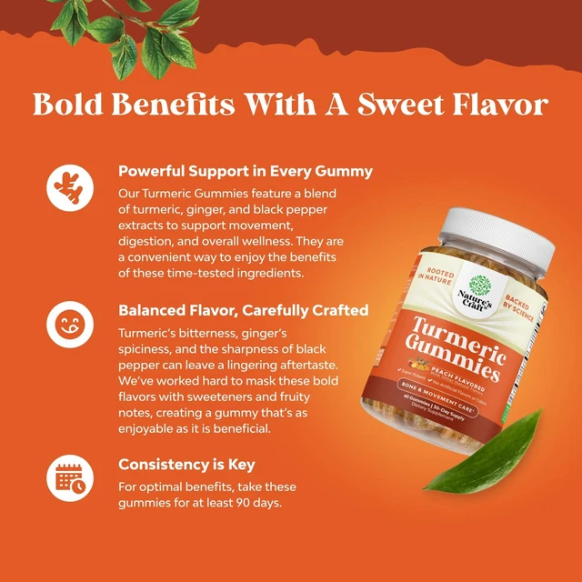 TURMERIC CURCUMIN GUMMIES Immune Support Antioxidant Skin Digestive 60 ...