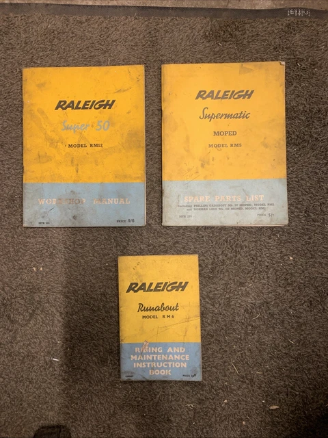 RALEIGH, MOPED, RM5,RM6,RM12,MANUAL,PARTS £21.00 - PicClick UK
