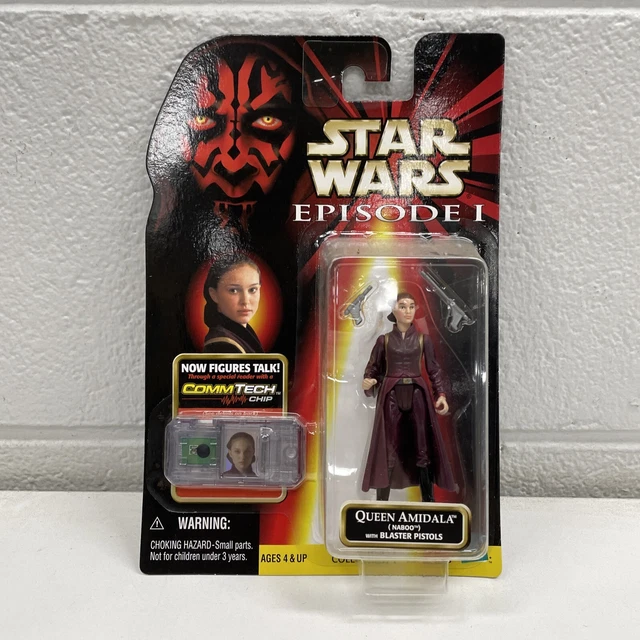 ORIGINAL STAR WARS Episode 1 Hasbro Figure Commtech Aus Queen Amidala ...