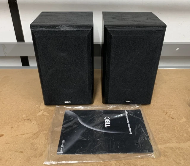 TIBO EDGE MINI Desktop Bookshelf Speakers Black Compact HiFi Sound 50 ...