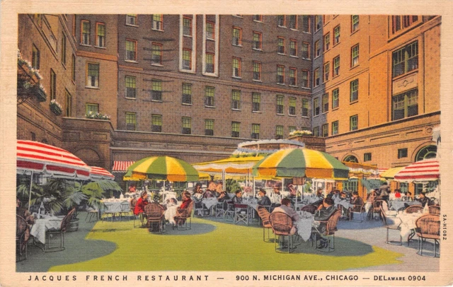 JACQUES FRANÇAIS RESTAURANT-MICHIGAN Ave Chicago Illinois Carte Postale ...