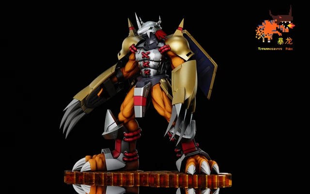 TYRANNOSAURUS REX STUDIOS Digimon Adventure War Greymon Resin Model Pre ...