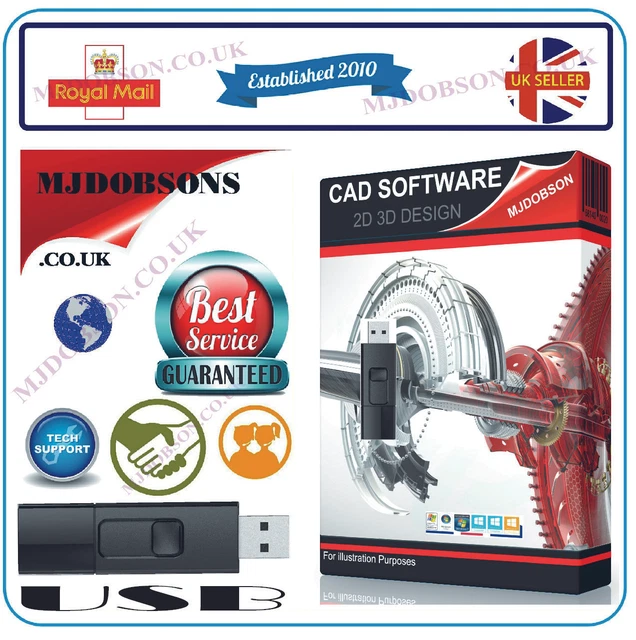 Cad 2d 3d Usb Software Engineering Modeling Dwg File Computer Aided Windows Mac £13 95 Picclick Uk