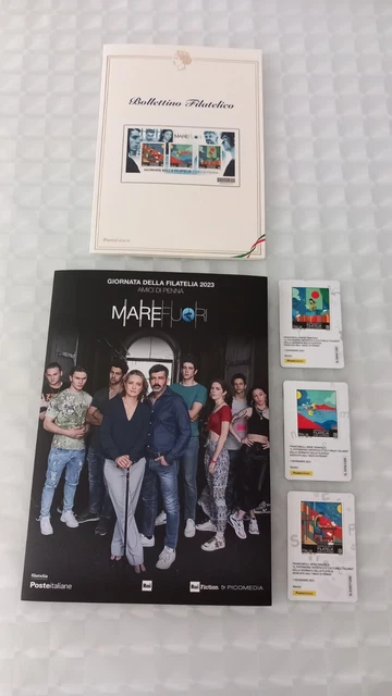 FOLDER POSTE ITALIANE Mare fuori 2023 più bollettino filatelico e ...