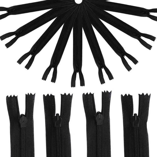 YKK INVISIBLE CONCEALED Closed-Ended Nylon Zips with Metal Teeth Zipper ...