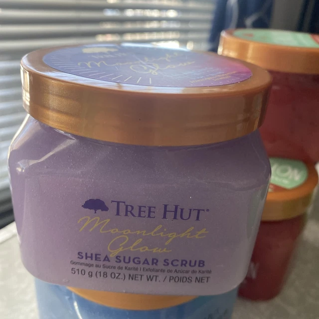 TREE HUT MOONLIGHT Glow Balancing Shea Sugar Body + Being Scrub 18 oz ...