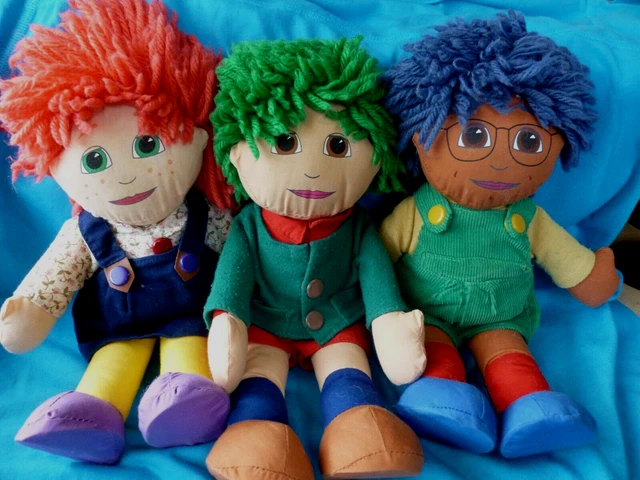 TOTS TV - Tilly, Tom and Tiny Rag Doll Puppets - 1993 - Original £55.00 ...