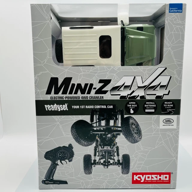 KYOSHO MINI-Z READY Set 1/24 4x4 Land Rover Defender 90 Heritage Green ...