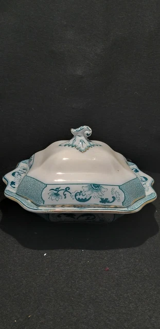 ANTIQUE TILL & Sons Kang Border Gillson Ware Tureen Square Burslem ...