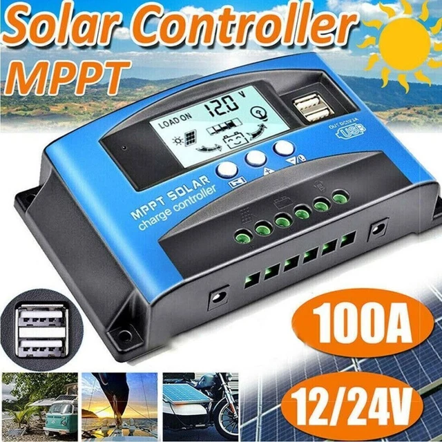 SOLAR LADEREGLER 12V-24V 100A MPPT Solar Photovoltaik Laderegler Daul USB Regler EUR 18,48 ...