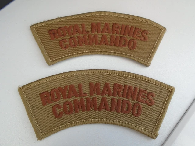ROYAL MARINES COMMANDO British Army Cloth Shoulder Flash - Pair £4.99 ...