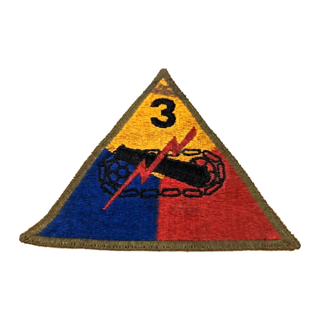 WW2 US ARMY 3rd ARMORED DIVISION Spearhead 3.5" Shoulder Insignia Patch ...