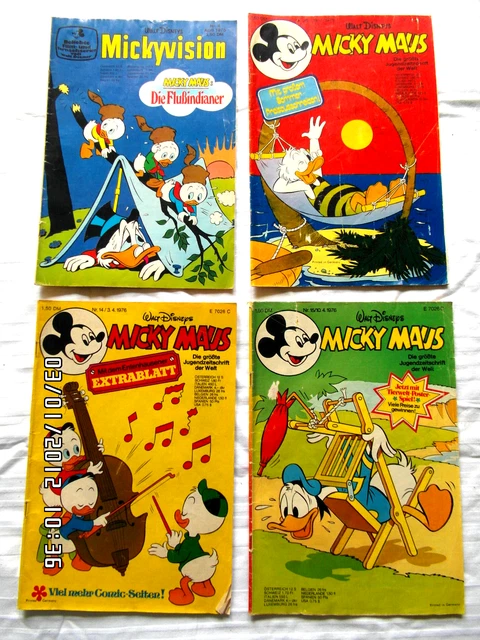 4 STÜCK MICKY Maus Comic"s Hefte antik EUR 1,98 - PicClick DE
