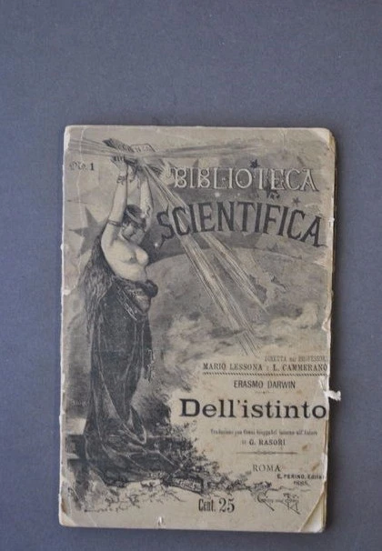 BIBLIOTECA SCIENTIFICA PERINO Darwin Istinto Biografia Torino 1885 EUR ...