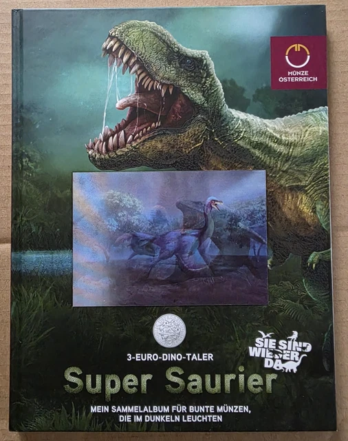 3 EURO MÜNZEN Österreich Serie "Super Saurier" komplett mit Album EUR ...