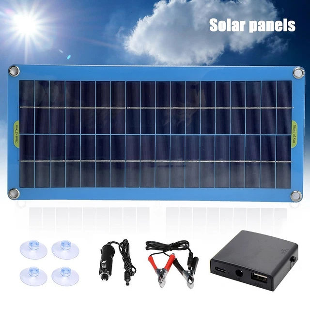 12V 20W SOLAR Battery Charger Panel for Car Marine Camping Power Needs ...