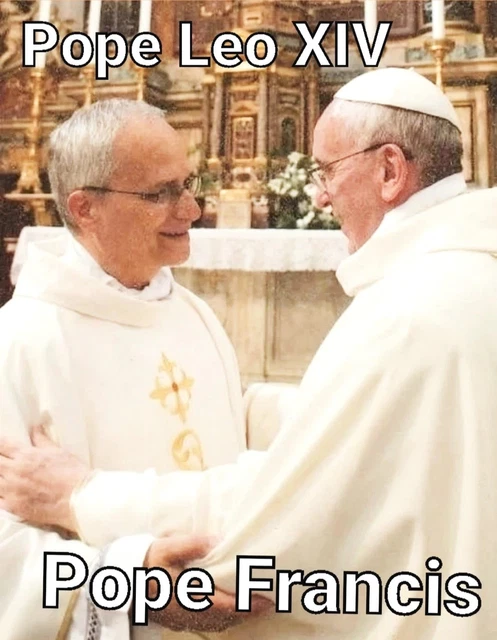 POPE LEO XIV Robert Francis Prevost Fridge Magnet laminated PLASTIC 2 ...