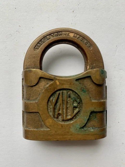RARE MINIATURE YALE et TOWNE CADENAS LAITON SERRURE ANCIENNE EUR 18,46 ...