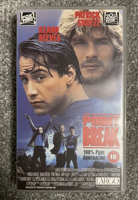 POINT BREAK VHS 1991 Patrick Swayze Keanu Reeves PAL Rare Cult £10.00 ...