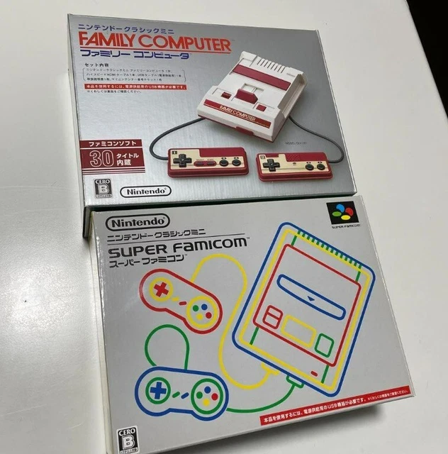 NINTENDO CLASSIC MINI Family Computer Super Famicom Game Console set ...