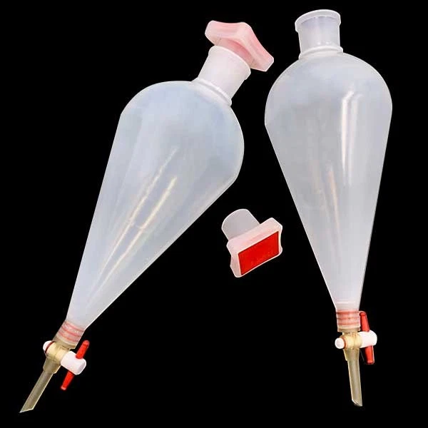 PLASTIC SEPARATORY FUNNEL Kit, PTFE Stopcock, Chem Lab Supplies, 125 ...