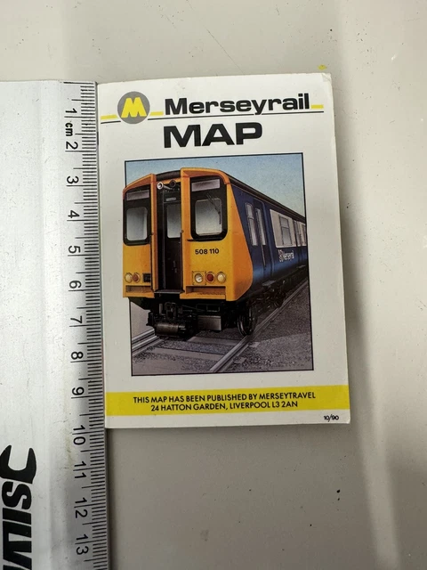 MERSEYRAIL ROUTE MAP / Guide 1990 Merseyside Transport / Br ...