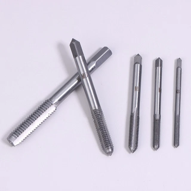 5PCS M3-M8 BEARING Steel Taper Spiral Point Straight Fluted Screw ...