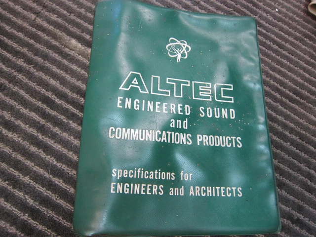 VINTAGE ALTEC COMPLETE Product Catalogue,Description,Specs,Schematics ...