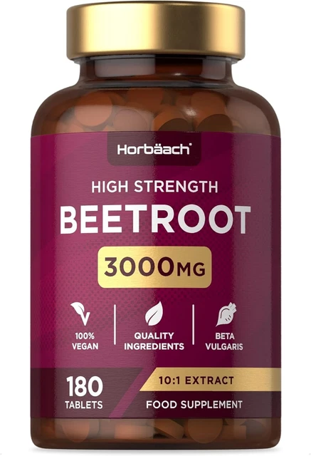 BEETROOT TABLETS 3000MG | High Strength Blood Pressure & Digestion ...