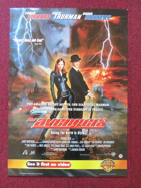 THE AVENGERS VHS Video Poster Uma Thurman Ralph Fiennes 1998 £14.99 ...