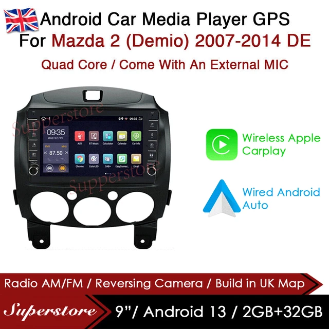 9” CARPLAY ANDROID 13 Auto Car Stereo Head Unit GPS For Mazda 2 (Demio ...