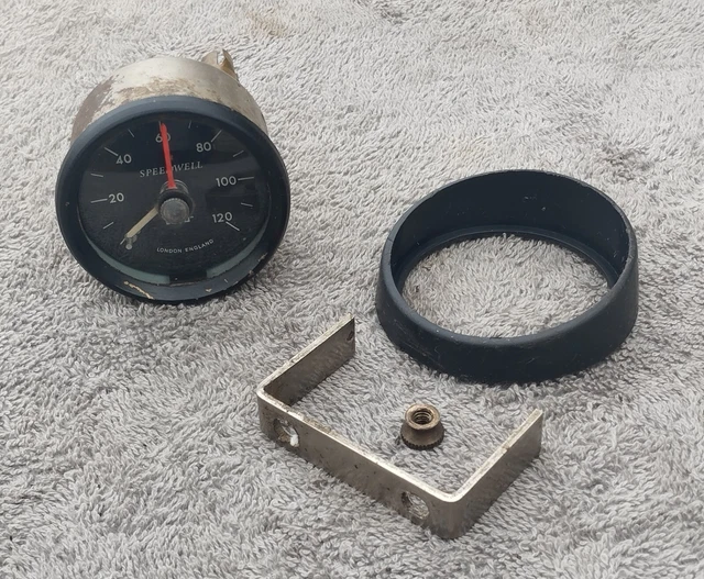 GENUINE SPEEDWELL CLASSIC MINI COOPER S 52mm OIL PRESSURE DIAL RARE ...