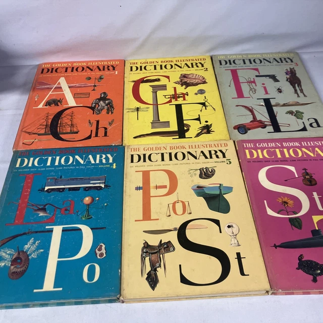 THE GOLDEN BOOK Illustrated Dictionary Complete Set of 6~Children's ...