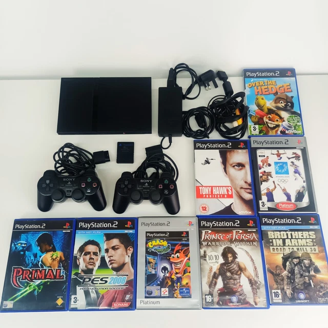 PS2 PLAYSTATION 2 Slim Console Bundle 2 Dualshock Controllers Mem Card 8 Games £89.99 - PicClick UK