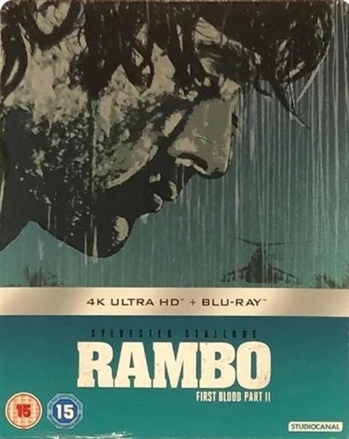 RAMBO FIRST BLOOD Pt 2 4K UHD+ BR Limited Ed Steelbook Blu-ray Bluray ...