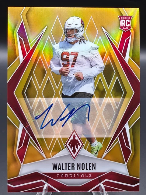 🔥2025 PHOENIX WALTER Nolen Gold Auto /10 Rookie RC SP #203 Cardinals ...