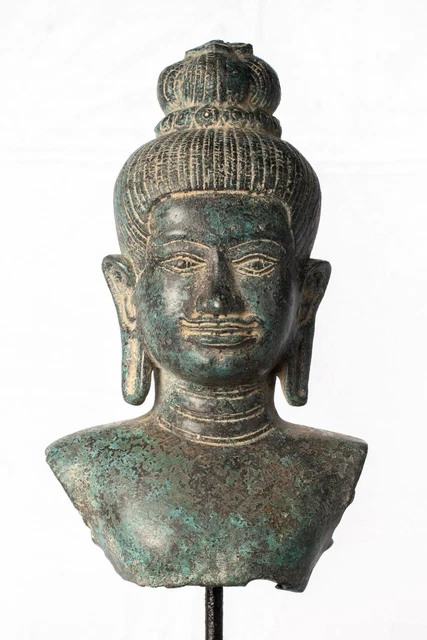 ANTIQUE KHMER STYLE Bronze Vishnu Torso Statue - Protector & Preserver ...